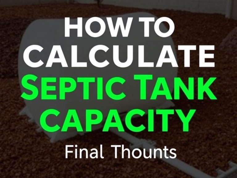 How to Calculate Septic Tank Capacity: Step-by-Step Guide
